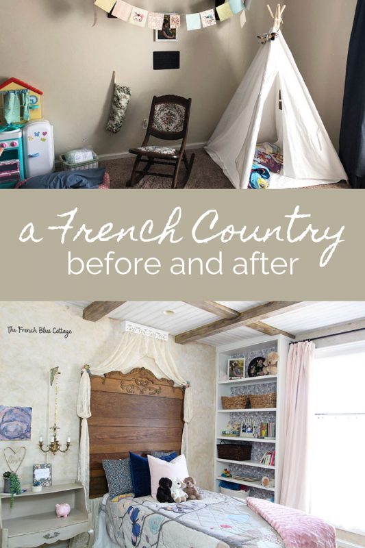 Creating a French Country Bedroom: a before and after • French Blue Cottage