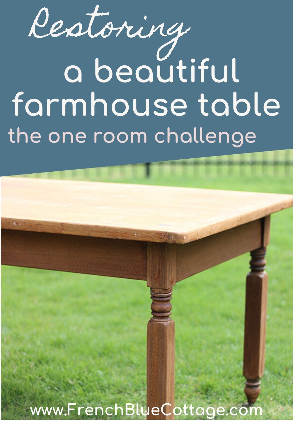 Refinishing a Pine Table and a Sewing Basket - One Room Challenge {week 3}